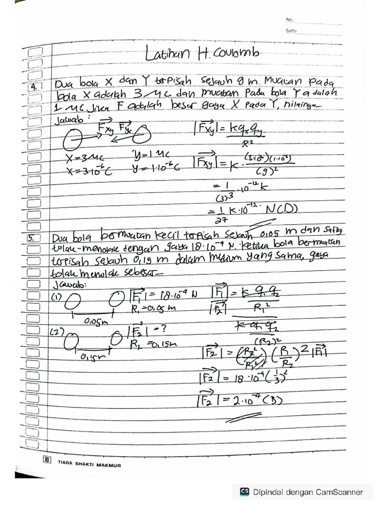 Latihan Hukum Coulomb - M. Aufar Rizqi K. | PDF