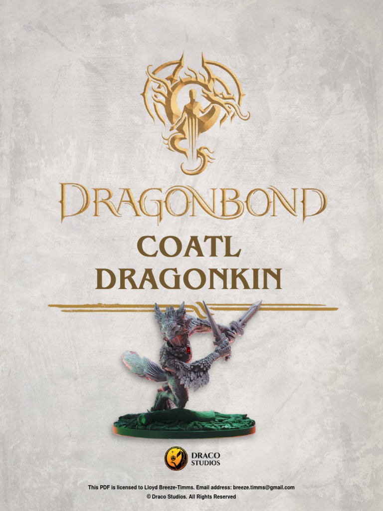 Coatl Dragonkin Overview for D&D 5E | PDF | Law