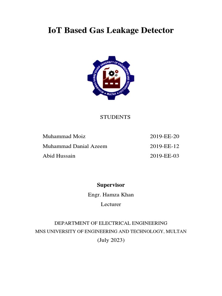 (Final Copy) Updated IoT Based Gas Leakage Detector | PDF (Final Copy) Updated IoT Based Gas Leakage Detector | PDF