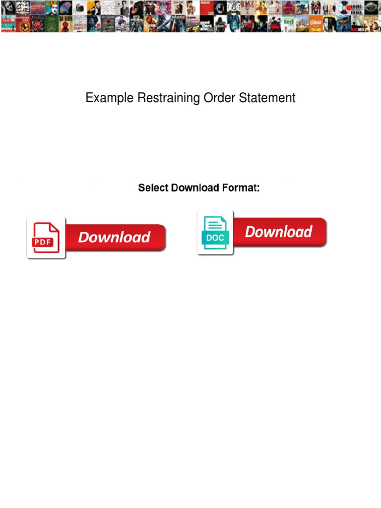 Example Restraining Order Statement | PDF
