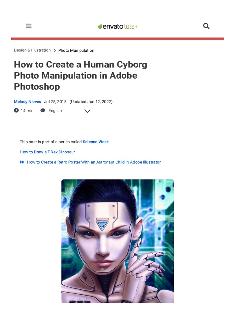 How To Create A Human Cyborg Photo Manipulation in Photoshop | PDF
