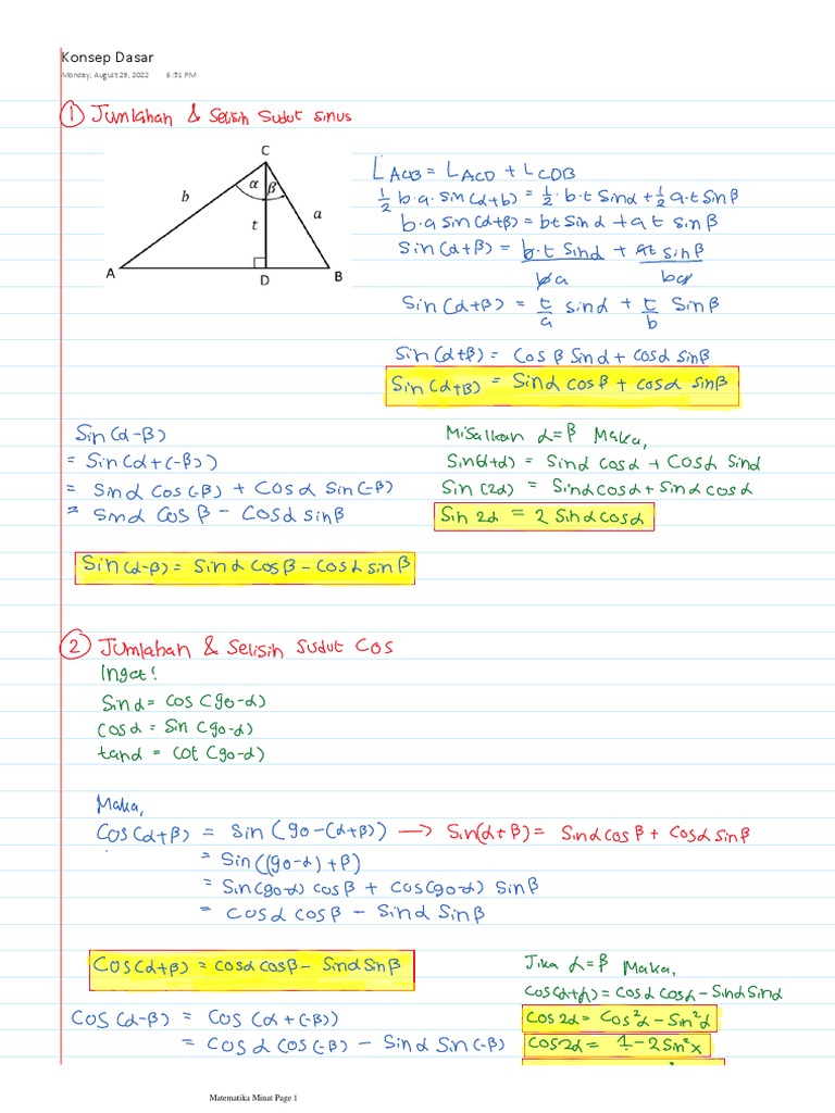 Rumus Dasar Trigonometri | PDF