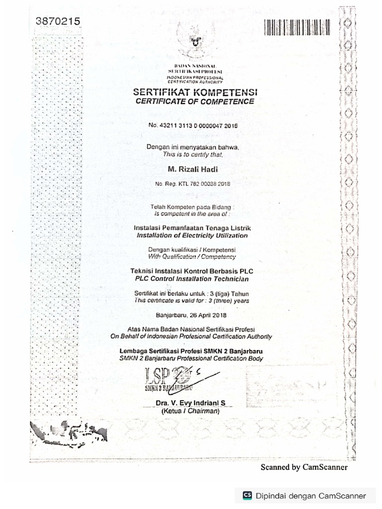 Sertifikasi BNSP | PDF