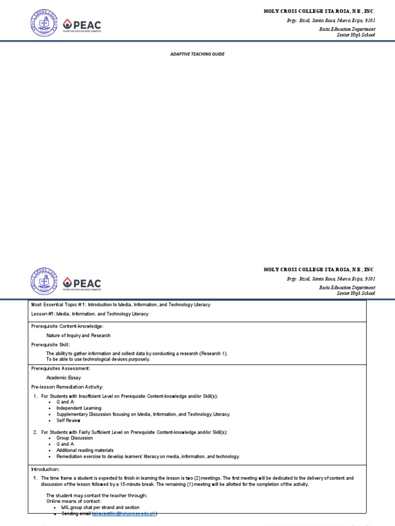 Atg-Mil 1 | PDF | Literacy | Cognitive Science