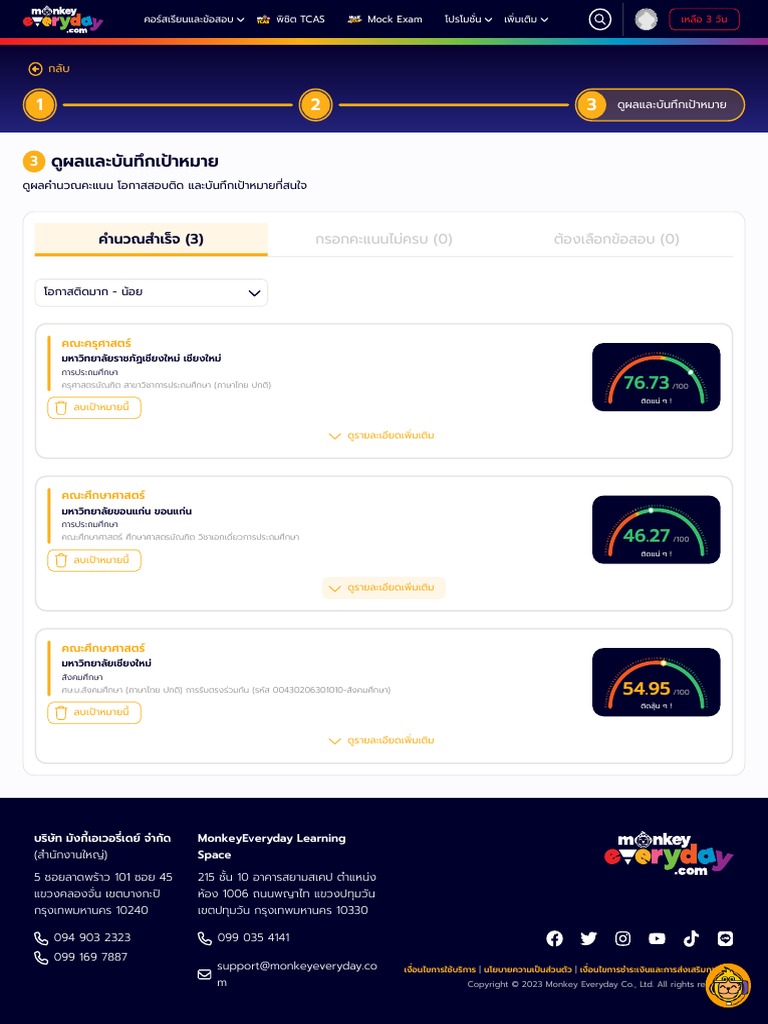 คำนวณคะแนน TCAS66 รอบ 3 ฟรี ! MonkeyEveryday | PDF
