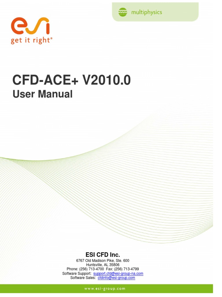 Cfd-Ace v2010.0 User Manual | PDF | Databases | Computational Fluid Dynamics