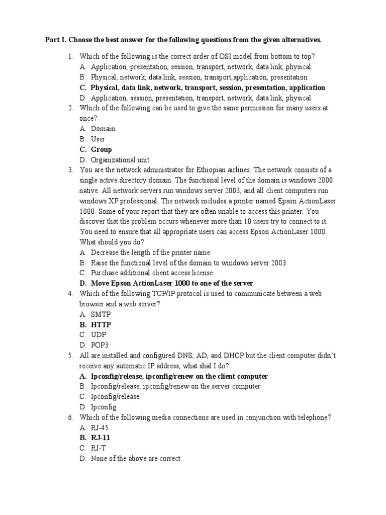 Leve 3 Exame Coc | PDF | Computer Network | Internet Protocol Suite