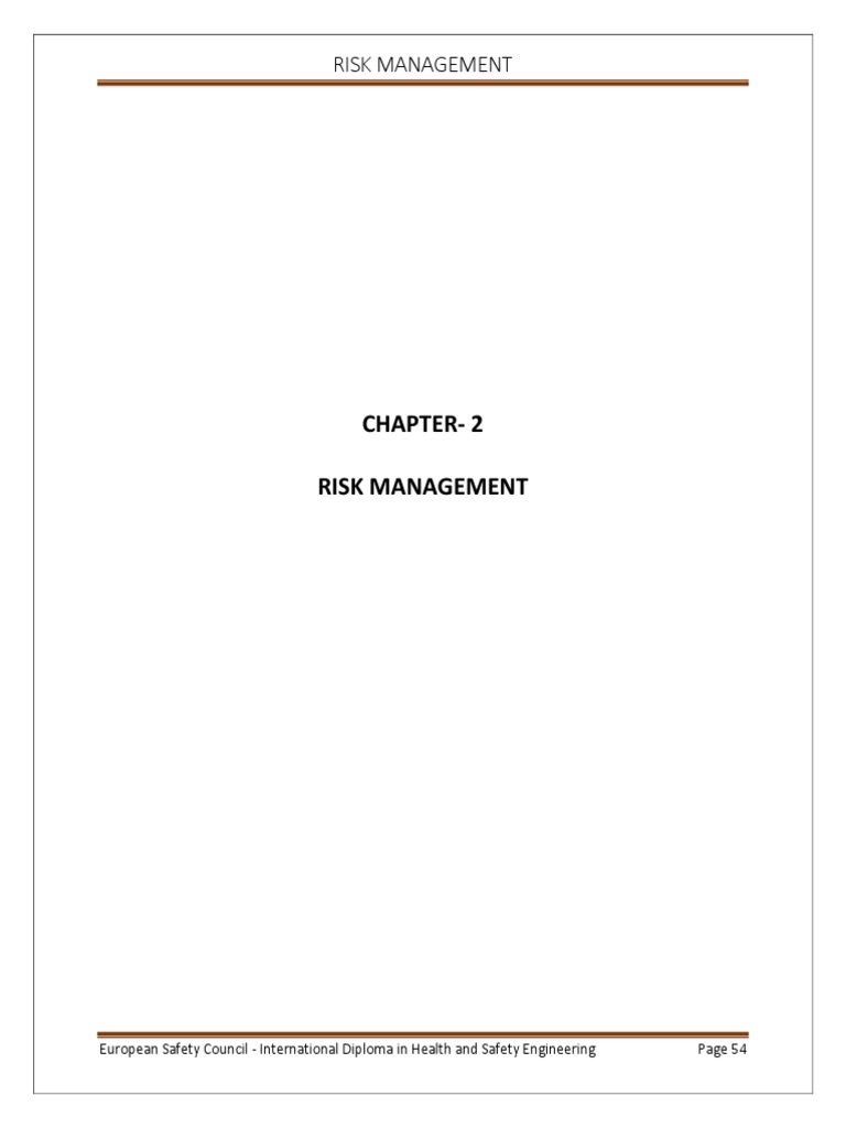 Chapter 2 - Risk Management | PDF | Risk | Risk Management