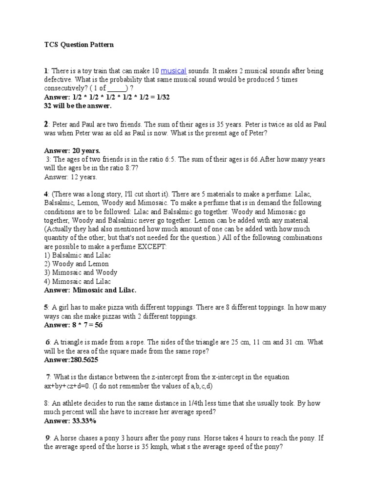 (WWW - Entrance-Exam - Net) - 451 Sample Questions (TCS) | PDF | Speed | Ratio