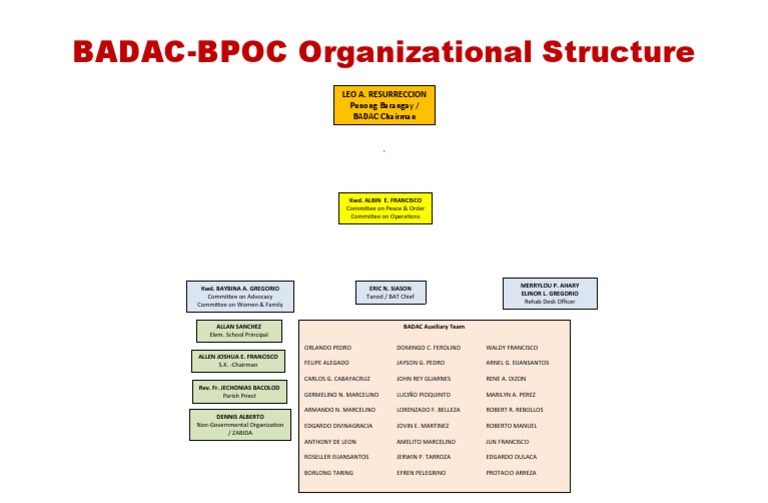 BADAC Organizational Chart | PDF
