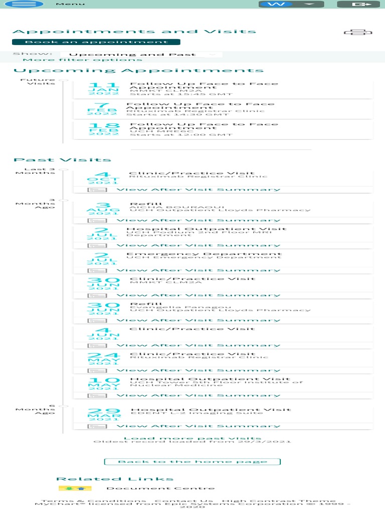 MyCare UCLH - Appointments and Visits | PDF | Public Services | Social ...