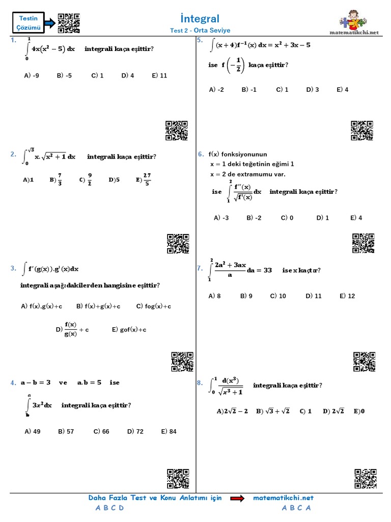 İntegral Test 2 O | PDF