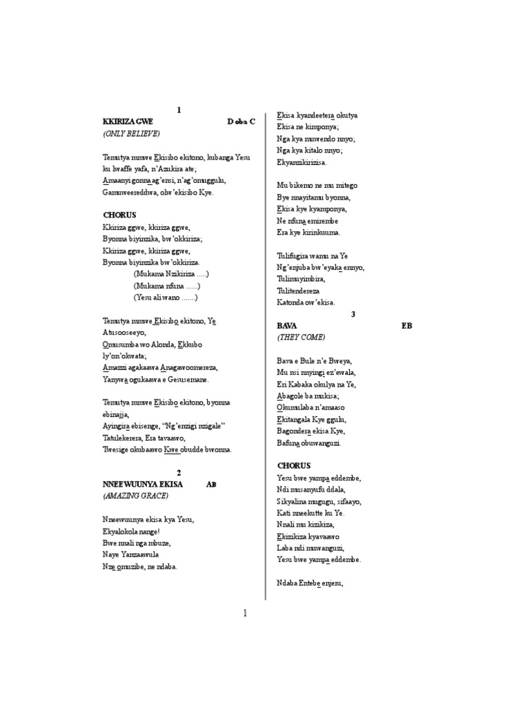 Luganda SongBook | PDF