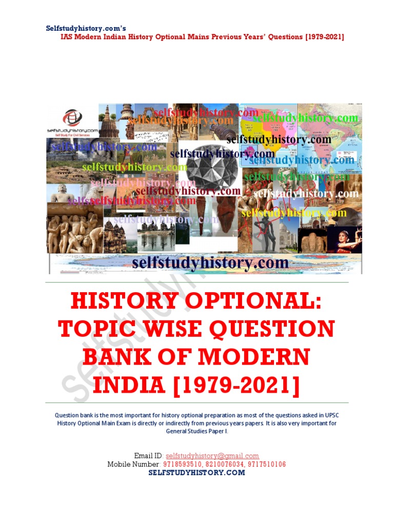 Modern History Topic Wise Question Bank 1979 2021 | PDF | Mahatma ...