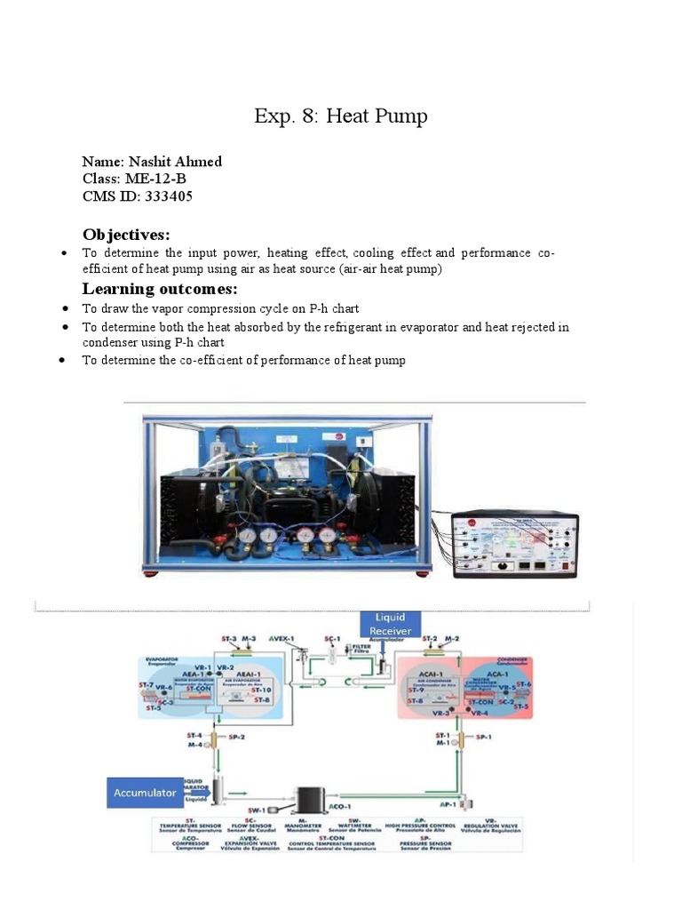 Lab 8 | PDF | Heat Pump | Enthalpy