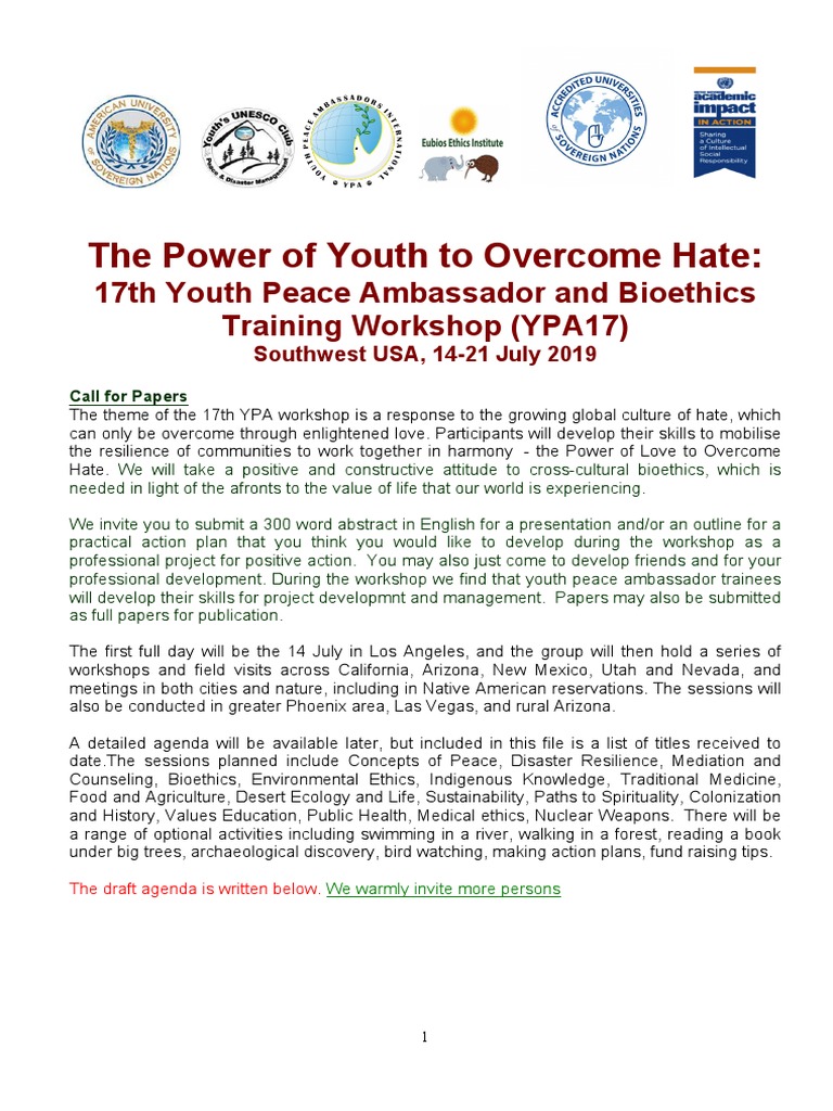 Dokumen - Tips - The Power of Youth To Overcome Hate Eubios Ethics ...