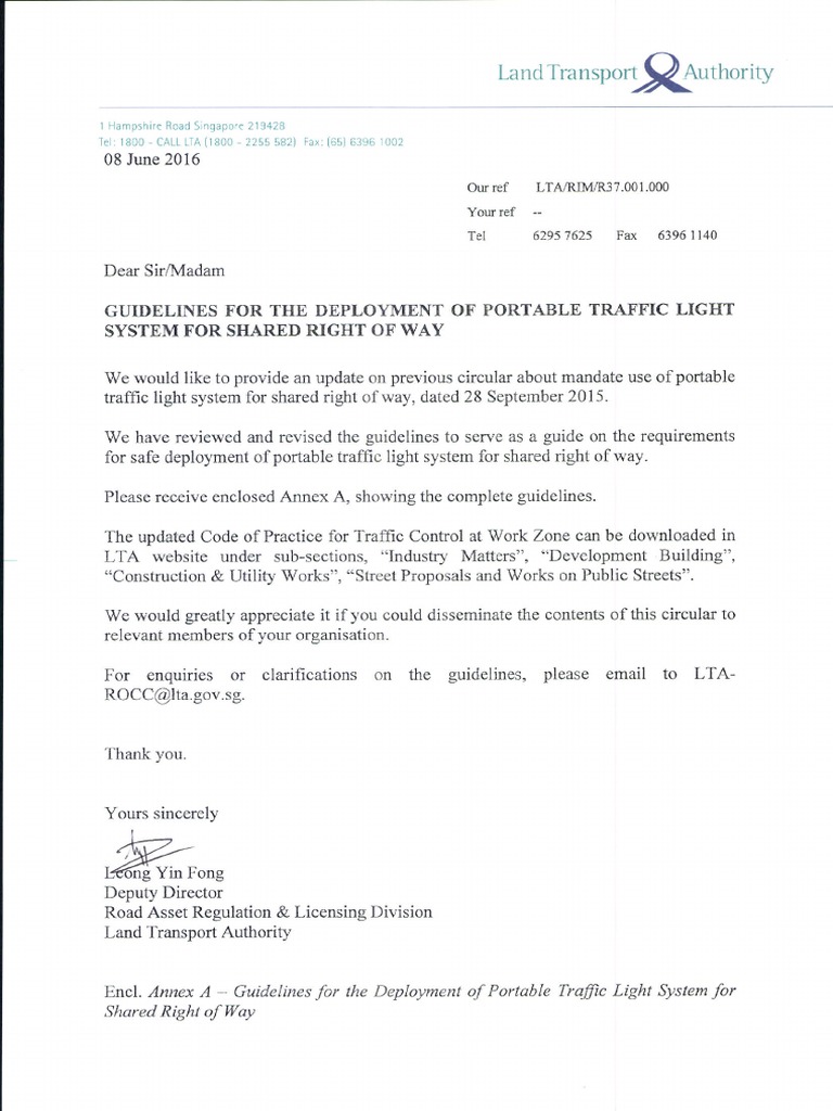 LTA Circular | PDF