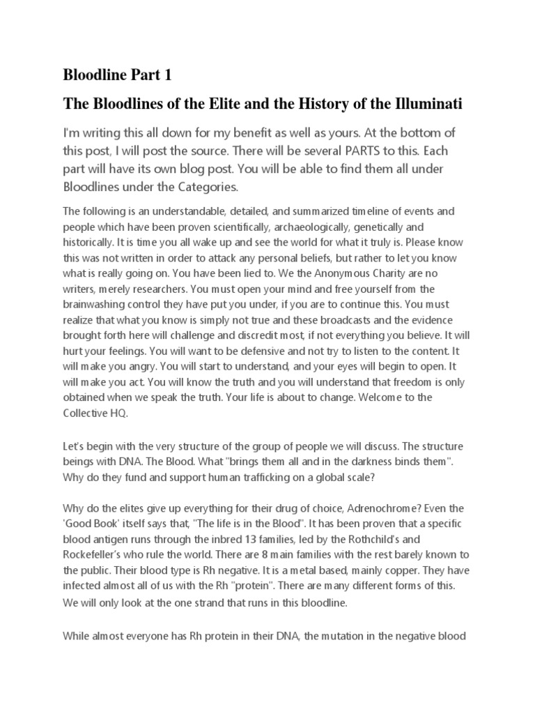 Bloodline Part 1 | PDF