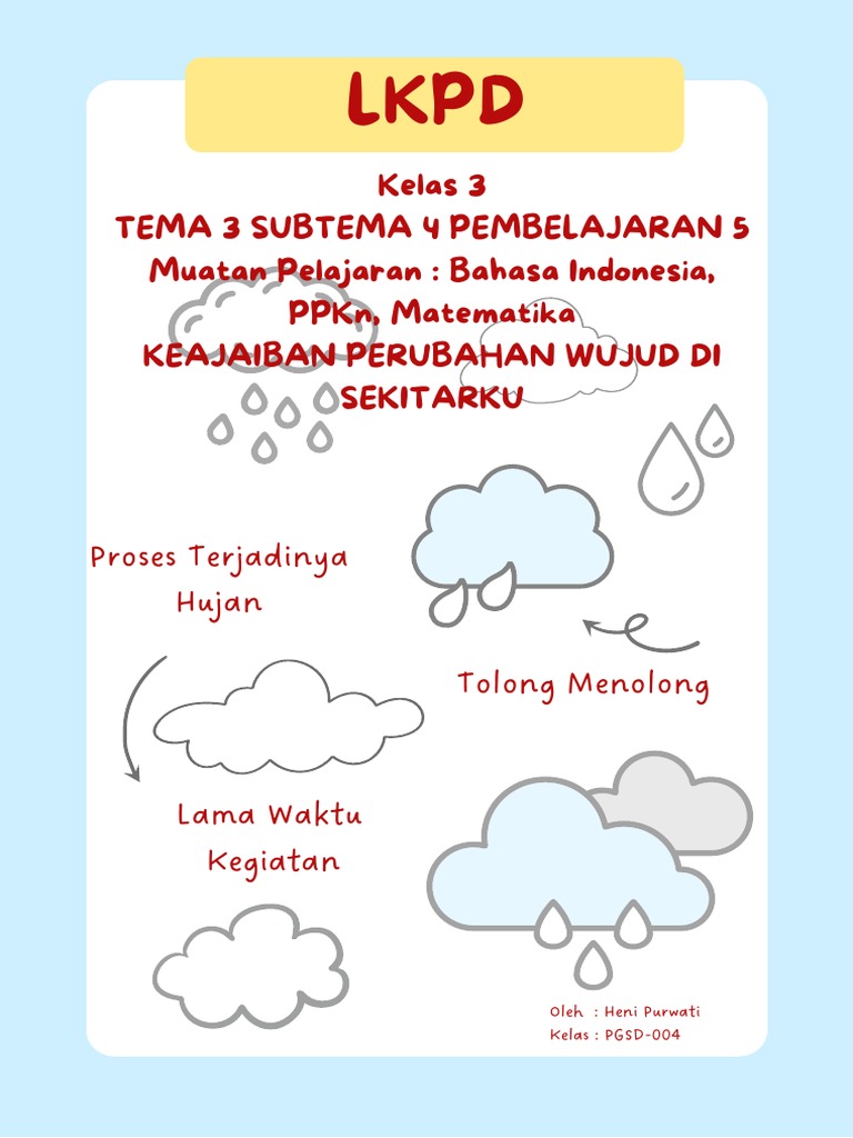 LKPD Tema 3 Subtema 4 Pembelajaran 5 Kelas 3 | PDF