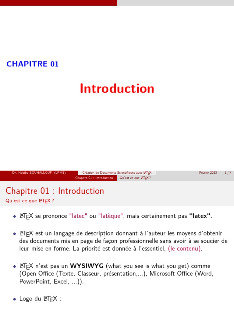 Chapitre 01 - Introduction | PDF