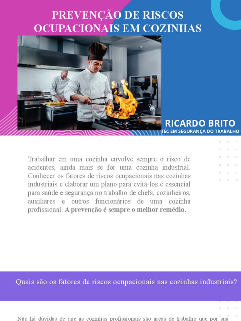 Prevenção de riscos ocupacionais em cozinhas industriais | PDF ...