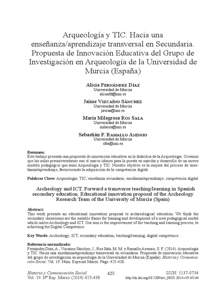 45144-Texto Del Artículo-71474-2-10-20140930 | PDF | Enseñando | Maestros