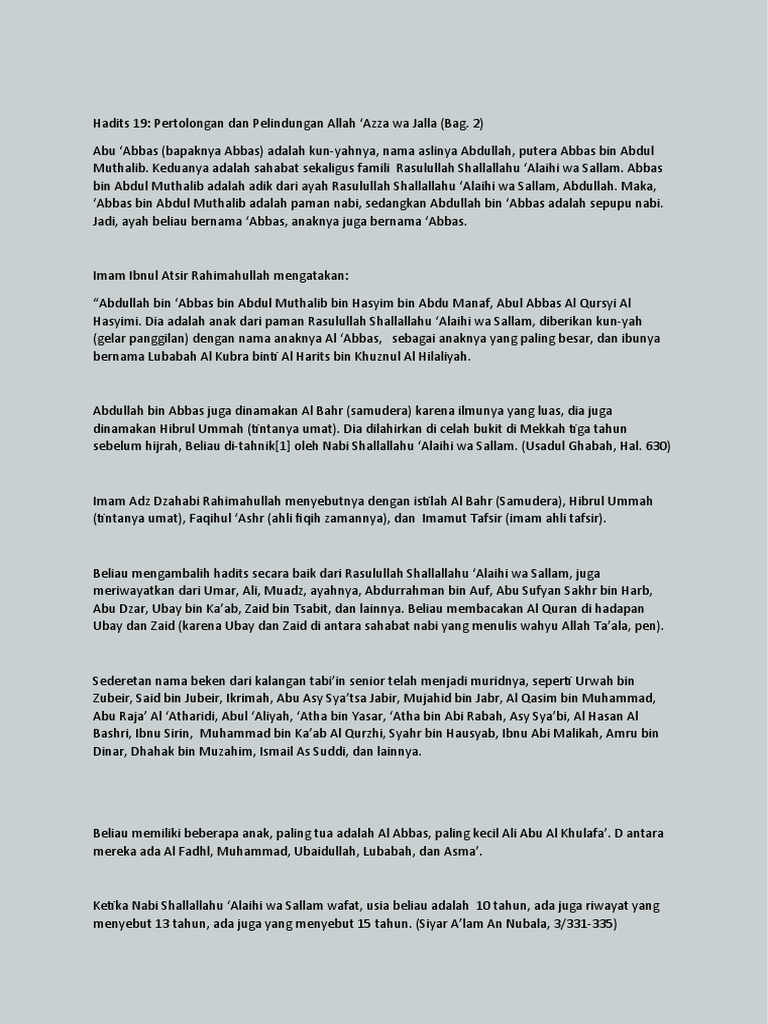 Hadits Arbain Ke 19.new | PDF