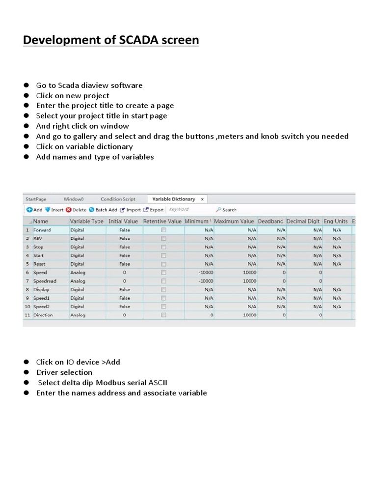 Development of SCADA Screen | PDF