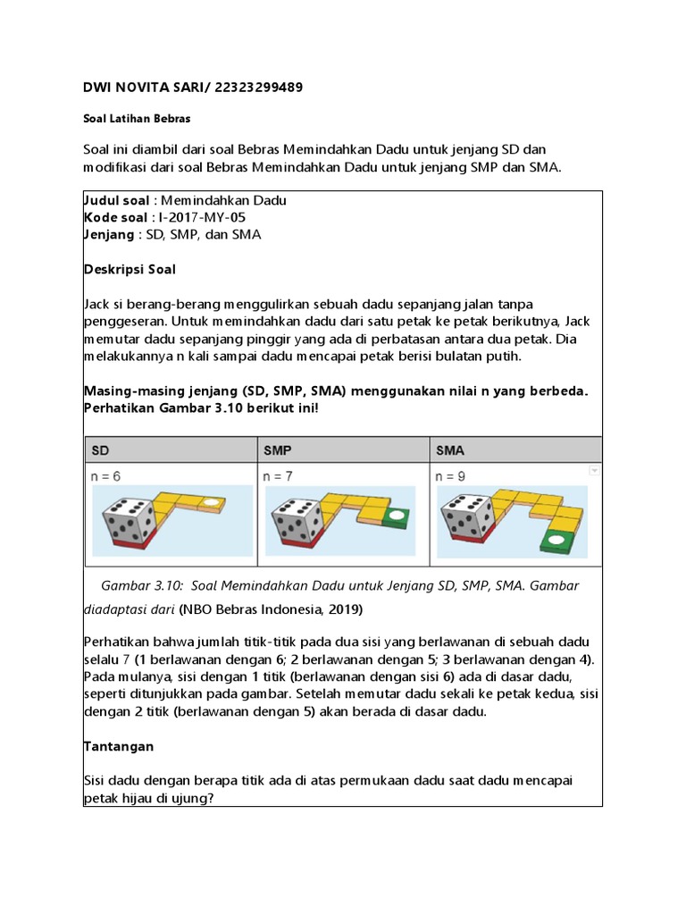 Latihan Bebras Dwi Novita | PDF