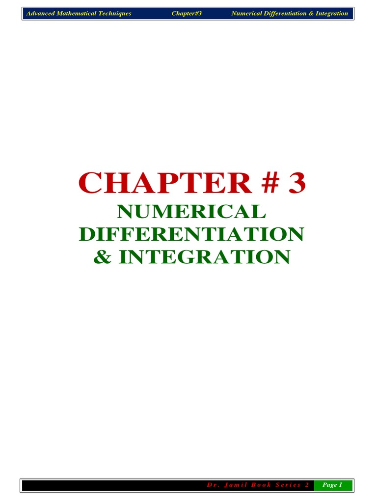 Numerical Differentiation Guide | PDF | Integral | Numerical Analysis