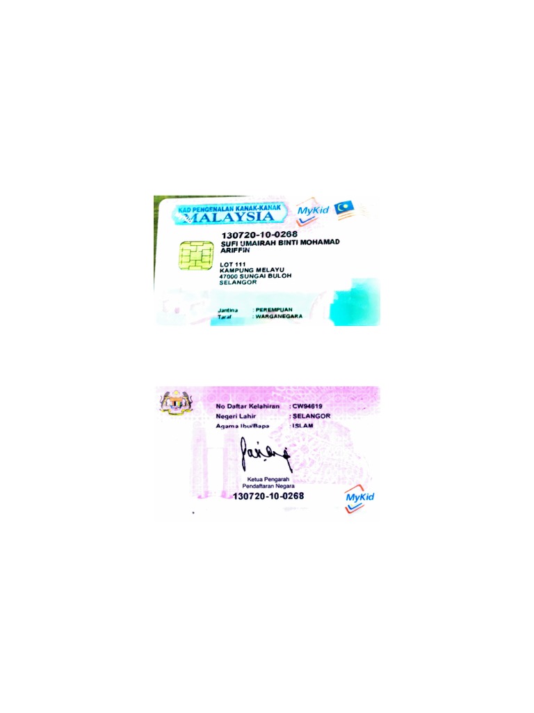 pendaftaran ID card Muhammad Aqil Yusoff 28 Jul 2023 | PDF