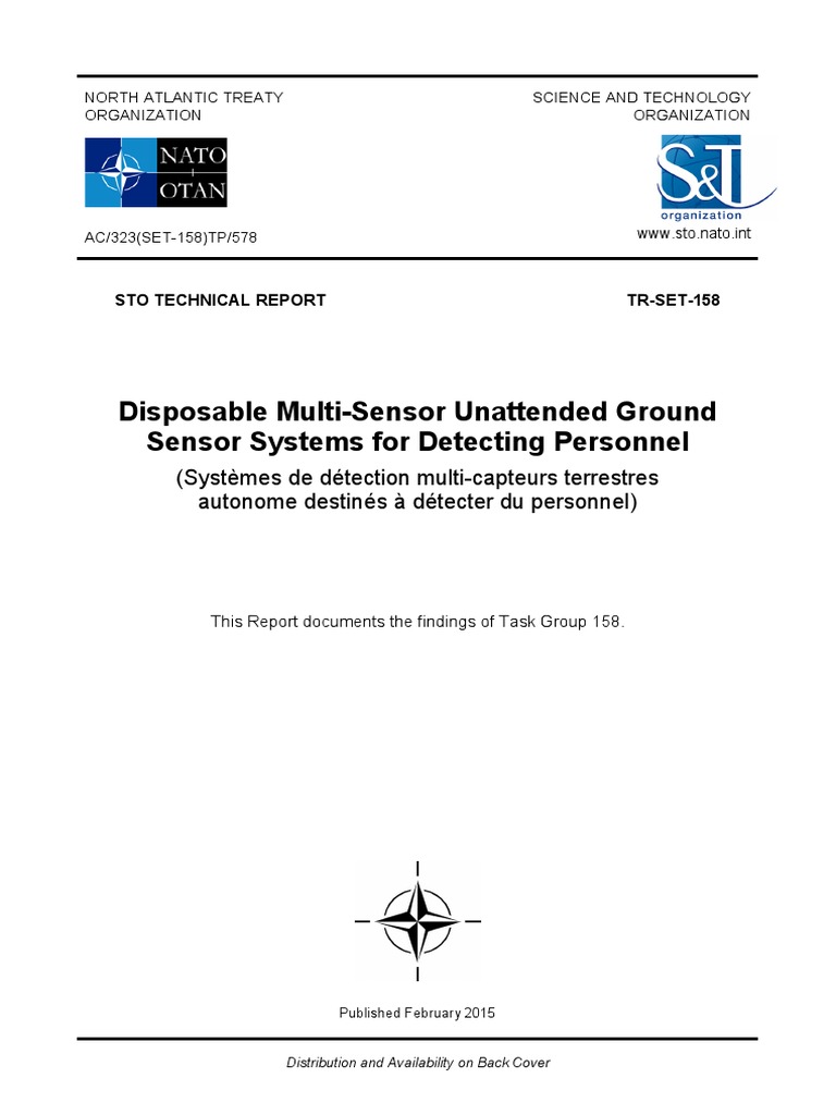 SET-158 NATO STO Report Disposable Multi-Sensor Unattended Ground | PDF ...