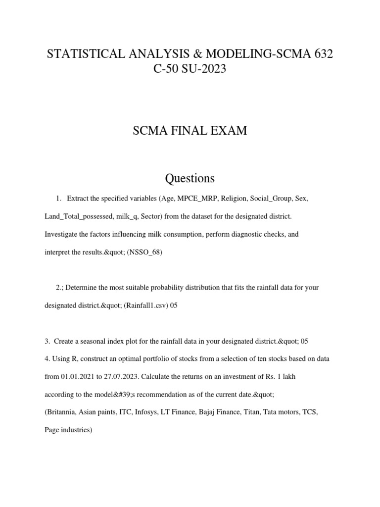 Scma Final | PDF