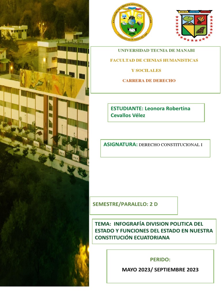 Infografía Division Politica Del Estado Y Funciones Del Estado En