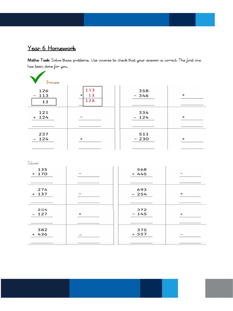 Gold Math Homework | PDF