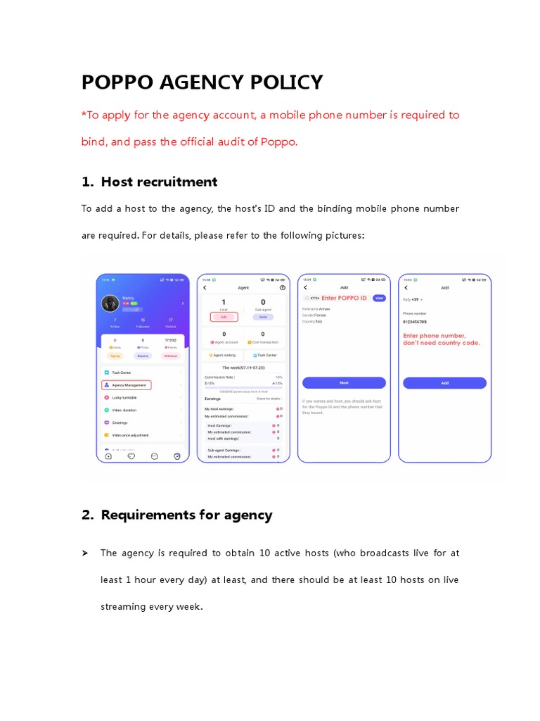 Poppo Agency Policy | Download Free PDF | Service Industries | Business