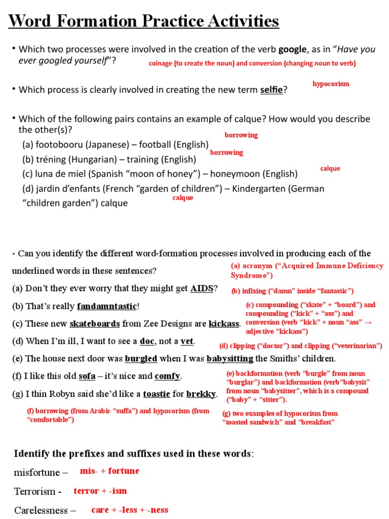 Morphology Practice | PDF | Language Arts & Discipline