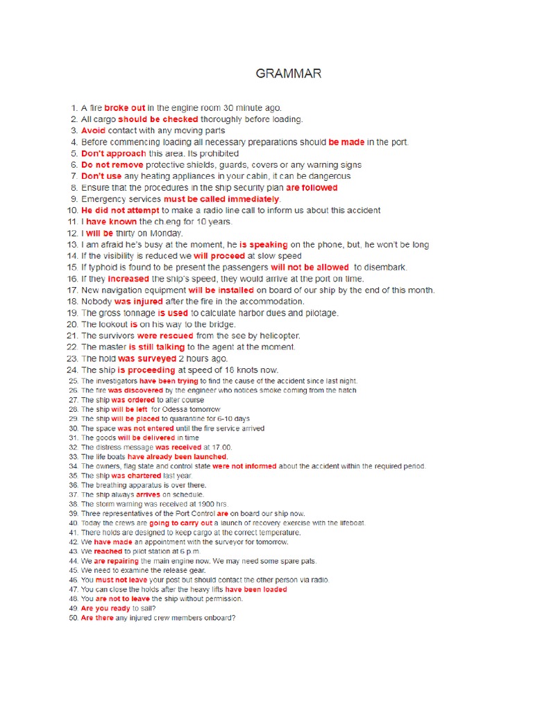 Grammar Marlin 2 | PDF