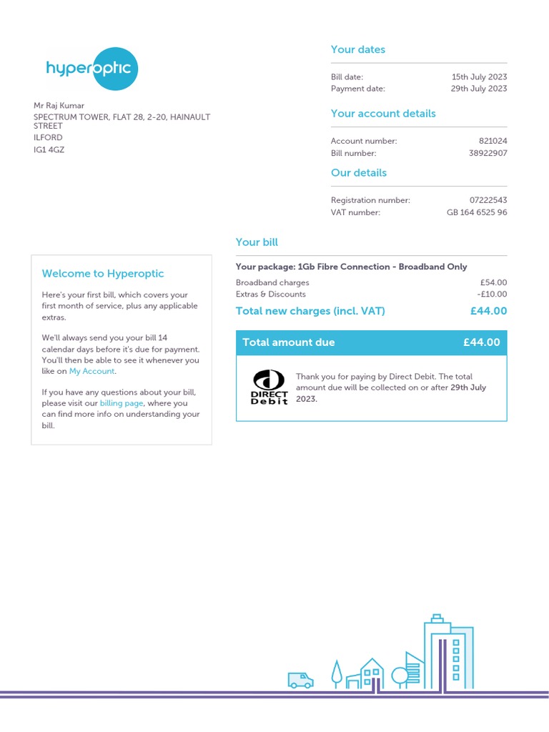 Internet Bill July | PDF