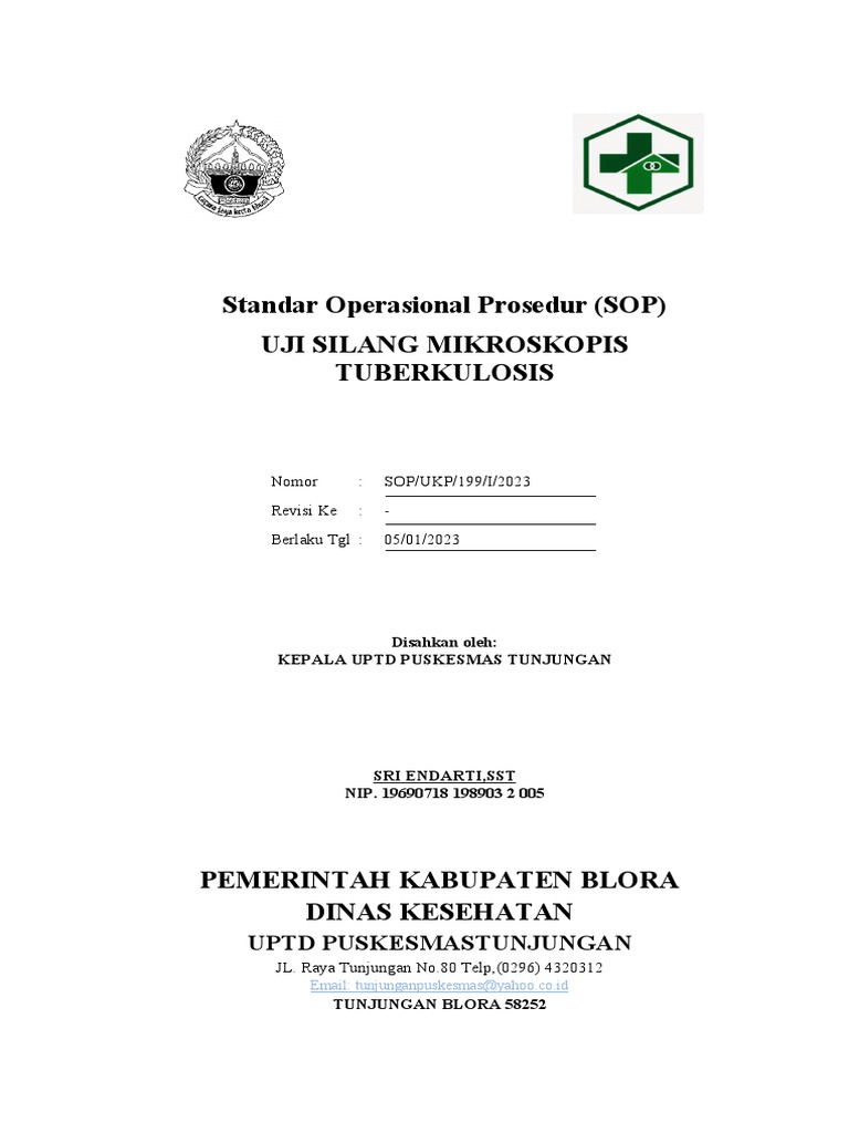 199.sop Uji Silang Mikroskopis Tuberkulosis | PDF