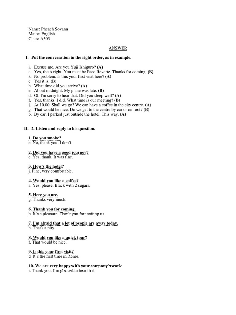 English Homework | PDF