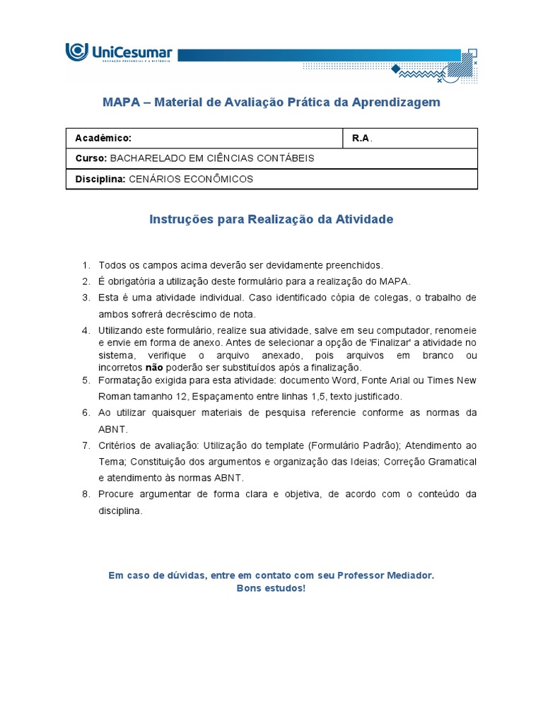 MAPA - Cenários Econômicos | PDF