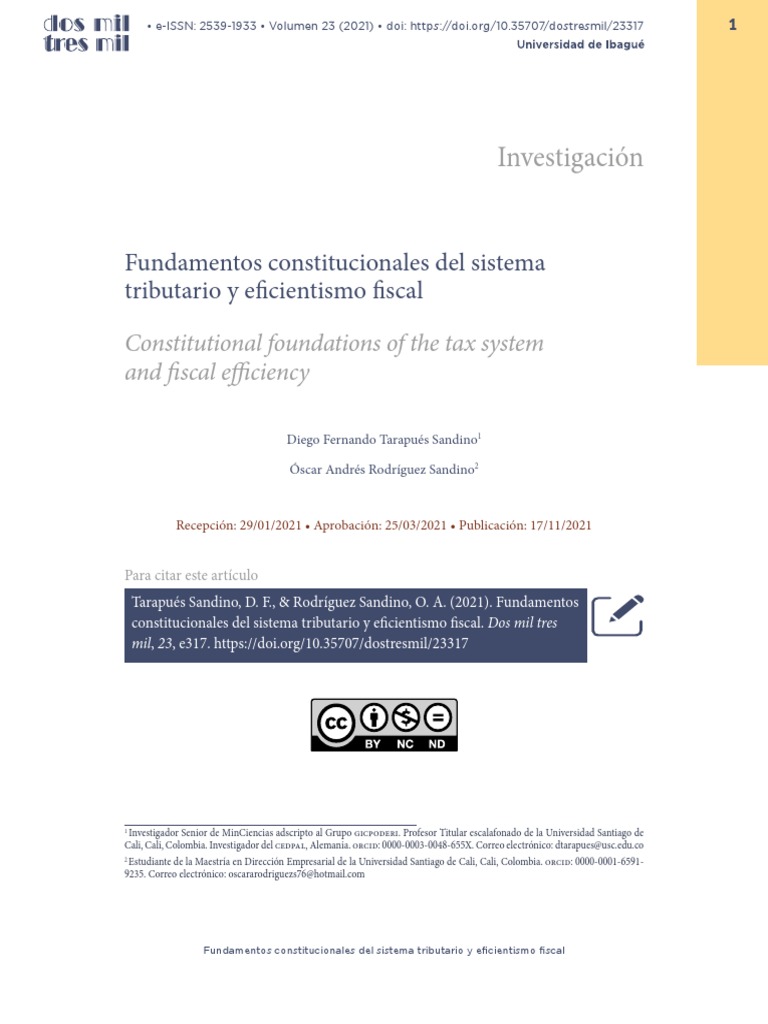 Principios Del Sistema Tributario | PDF | Impuestos | Constitución Principios Del Sistema Tributario | PDF | Impuestos | Constitución