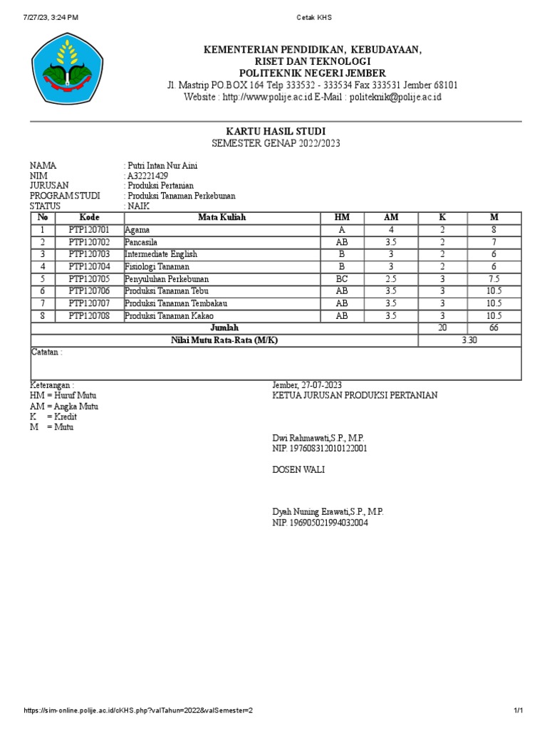 Khs Putri Intan Nur Aini | PDF
