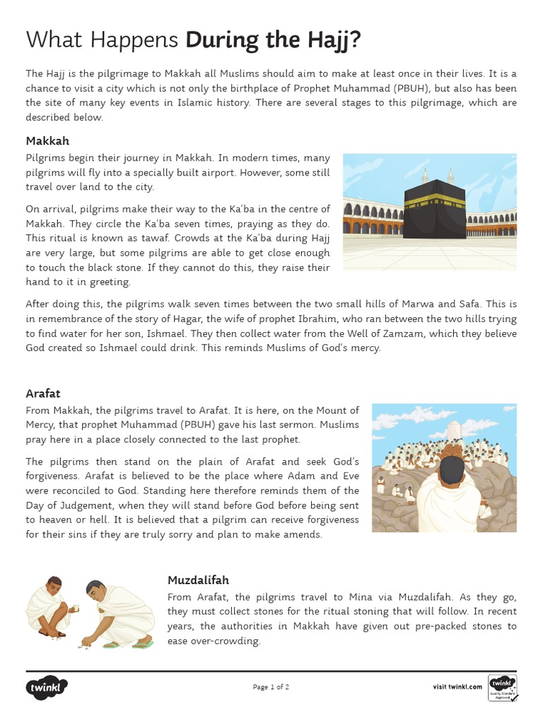 The Hajj Information Sheet | PDF | Hajj | Mecca