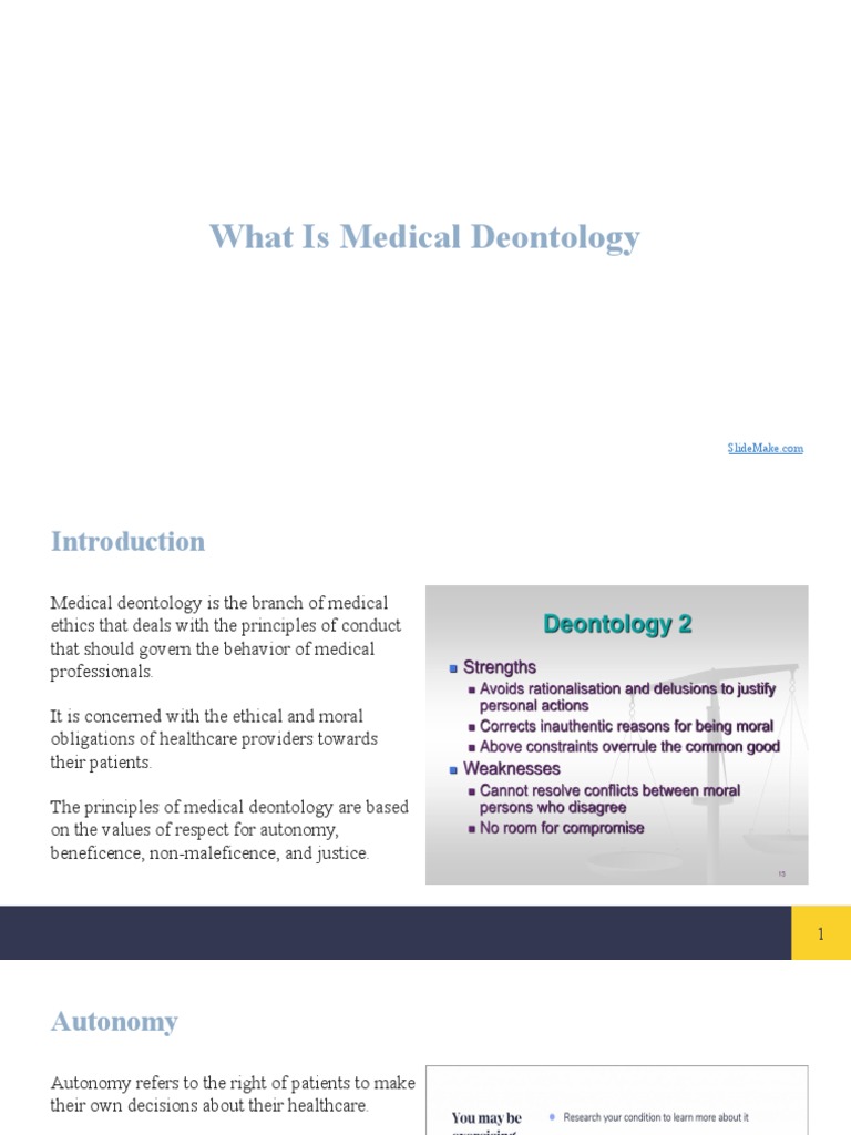 What Is Medical Deontology | PDF | Medical Ethics | Informed Consent