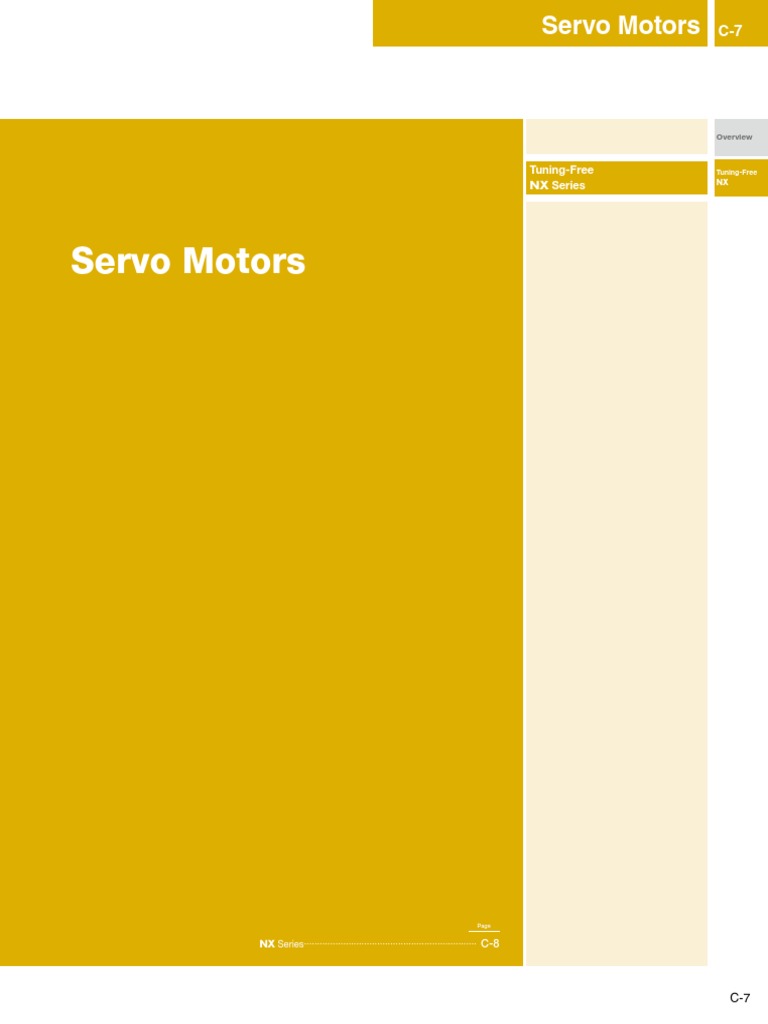 Servo Motors: Tuning-Free NX Series | PDF | Electric Motor | Power Supply