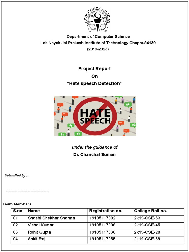 Project Report Hate | PDF | Support Vector Machine | Machine Learning