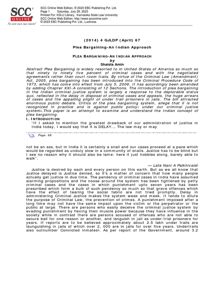 Plea Bargaining | PDF | Plea Bargain | Plea
