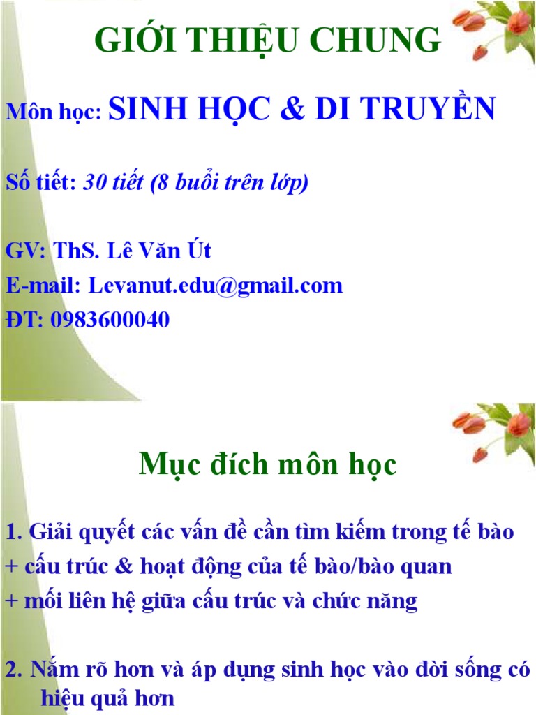 Sinh Học & Di Truyền: Giới Thiệu Chung | PDF